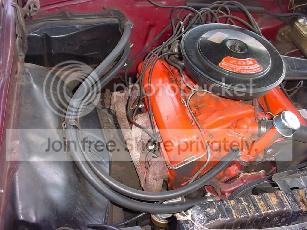 stock 66 283 2 barrel engine pic's.. | Team Chevelle